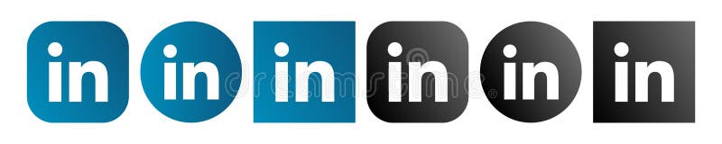 Squared Colored Round Edges Linkedin Logo Icon Editorial Stock Image ...