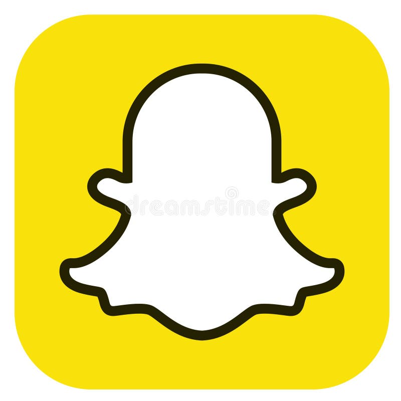 Squared Colored Round Edges Snapchat Logo Icon Editorial Stock Photo ...