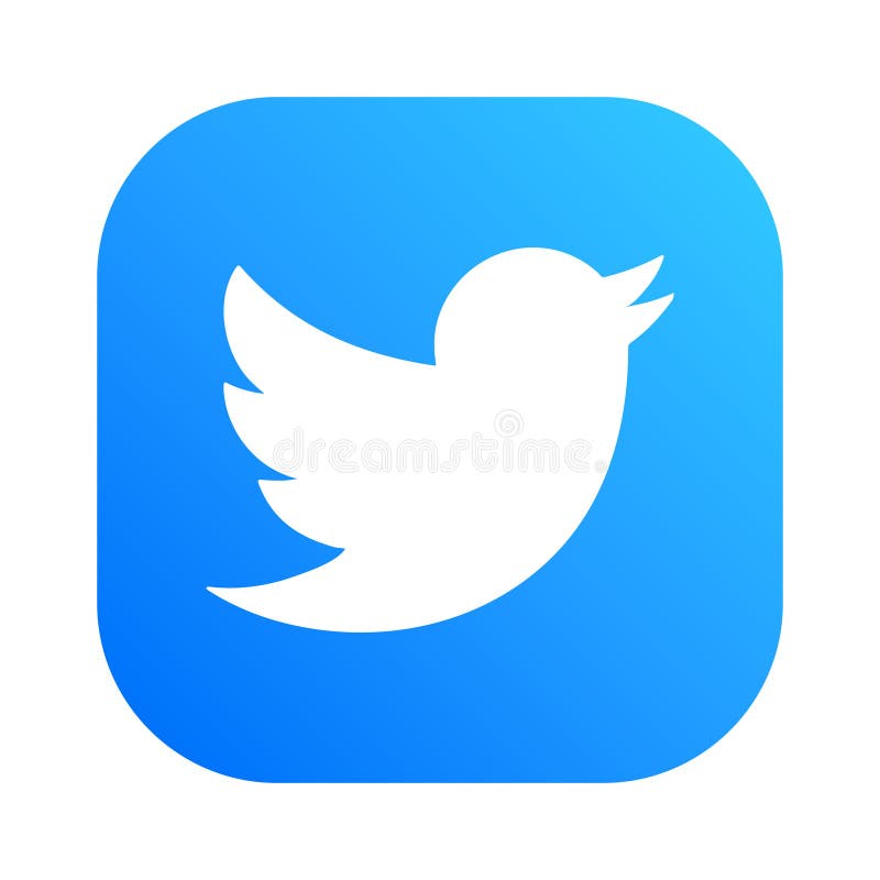 Squared Colored Round Edges Twitter Logo Icon Editorial Stock Photo ...
