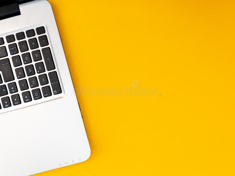 Squared Flat Lay of Laptop with Blank Space for Design or Text ...