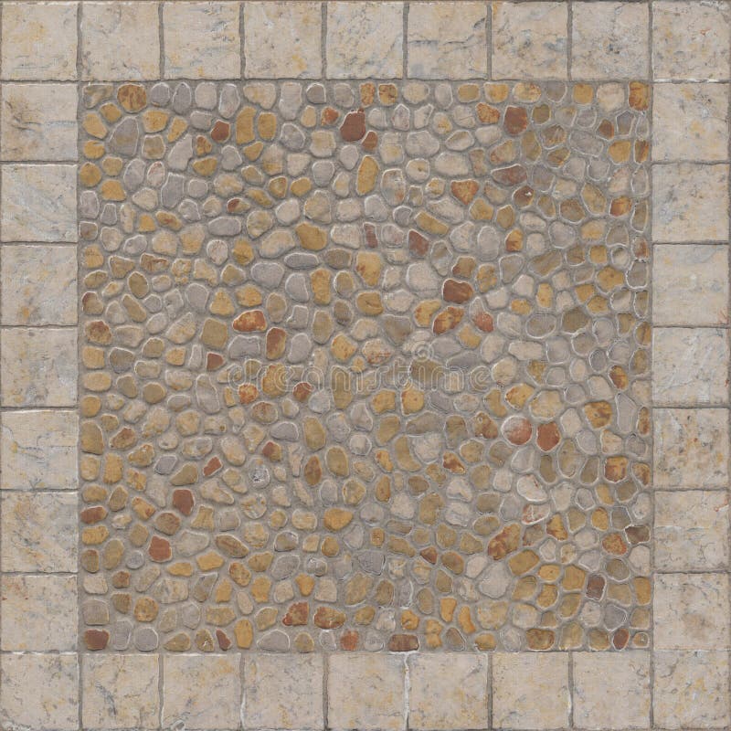 Squared Floor Ceramic Tile with Little Stones Stock Image - Image of ...