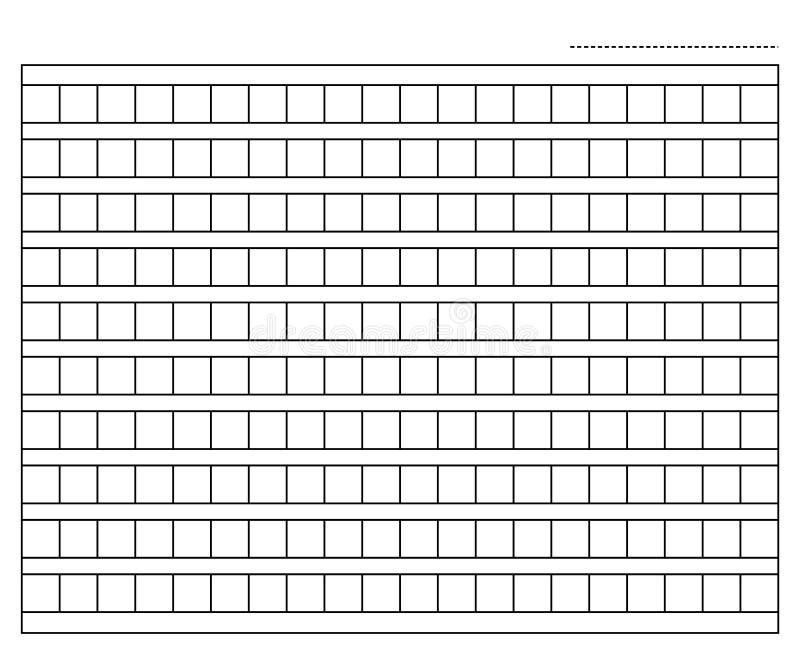 Squared manuscript paper stock illustration. Illustration of education ...