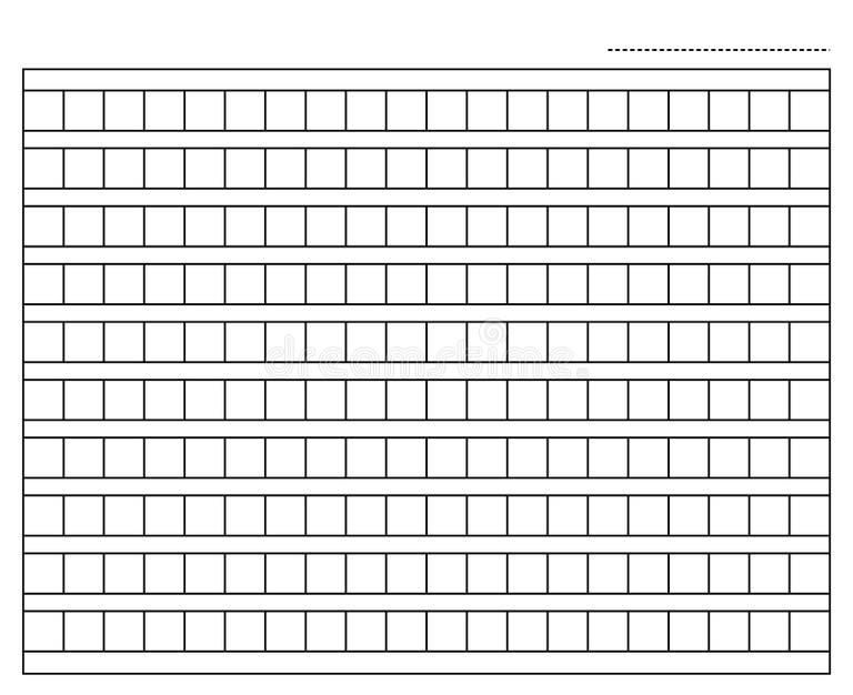 Squared manuscript paper stock illustration. Illustration of education ...