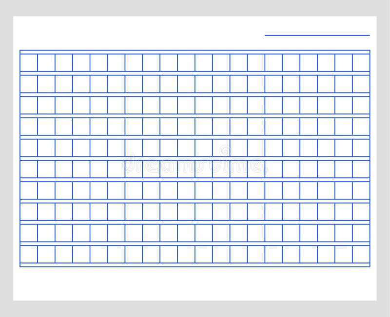 Squared Manuscript Paper Template Stock Vector - Illustration of ...