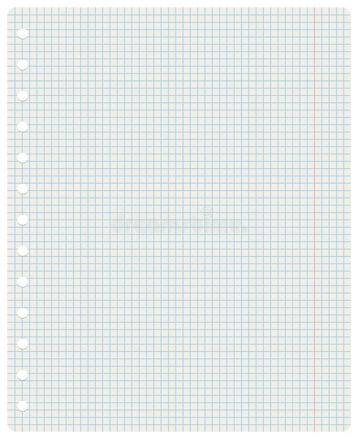 Squared notebook sheet stock vector. Illustration of notebook - 53227469