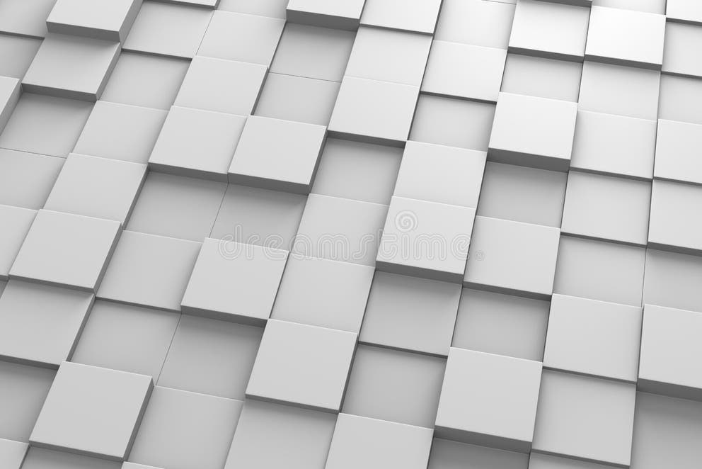 Squared Tiles 3D Pattern stock illustration. Illustration of grey ...