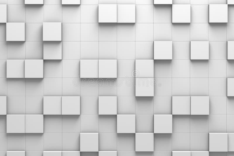 Squared Tiles 3D Pattern Wall Stock Illustration - Illustration of ...