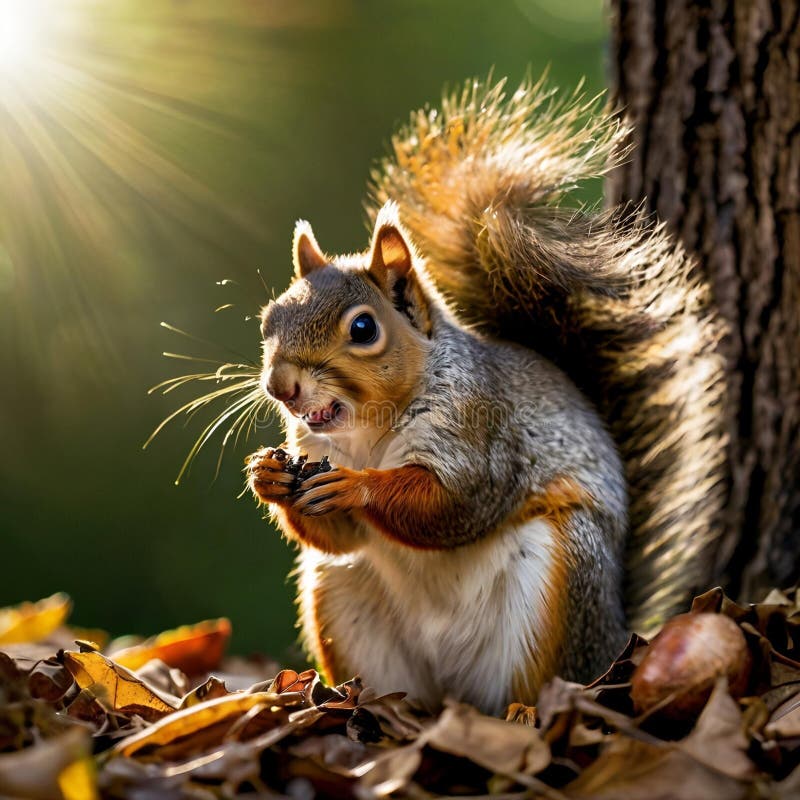 Squarely in forest stock illustration. Illustration of squarell - 339645051