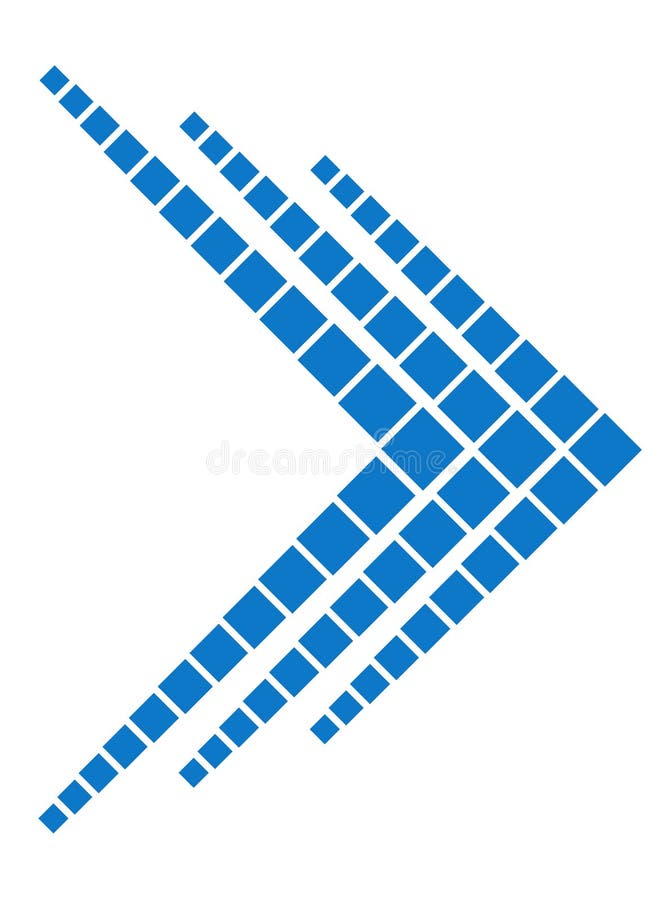 Squares Arrow with Blue Color Stock Illustration - Illustration of ...