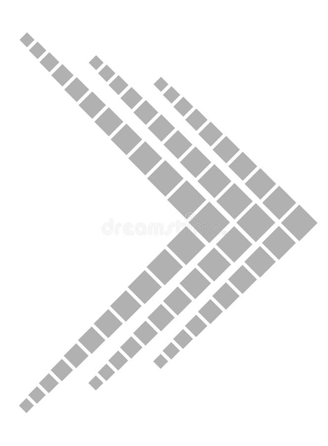 Squares Arrow with Grey Color Stock Illustration - Illustration of ...