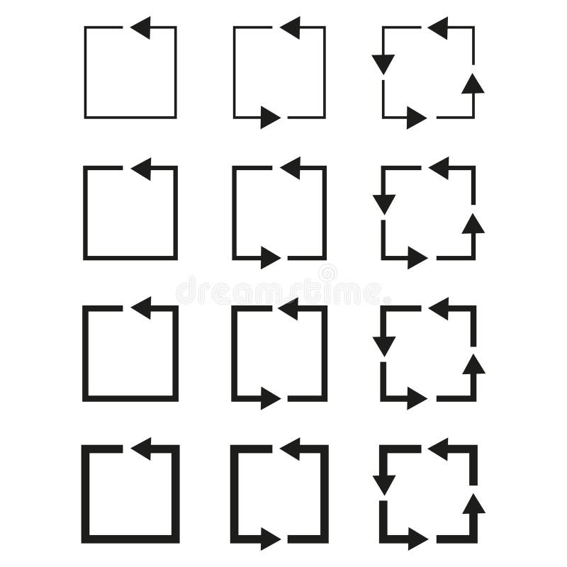 Squares of Arrows. Reload Symbol. Corporate Identity. Vector ...