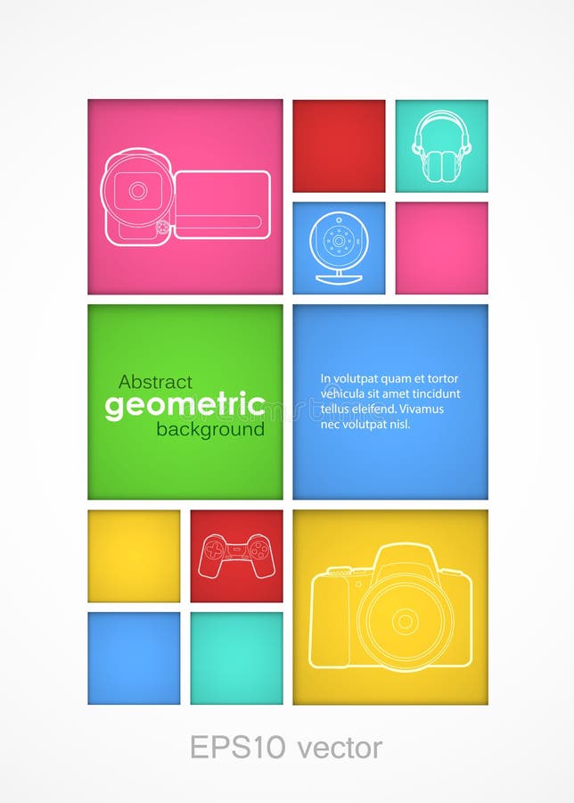 Squares background stock vector. Illustration of geometric - 35480745