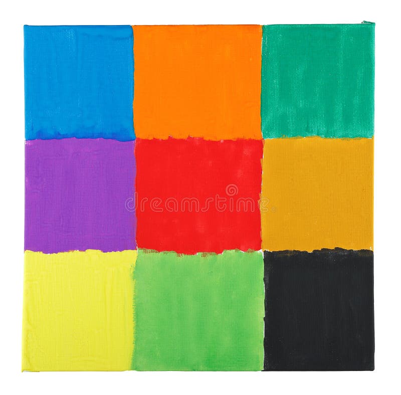 Squares on canvas stock photo. Image of painting, black - 49442958