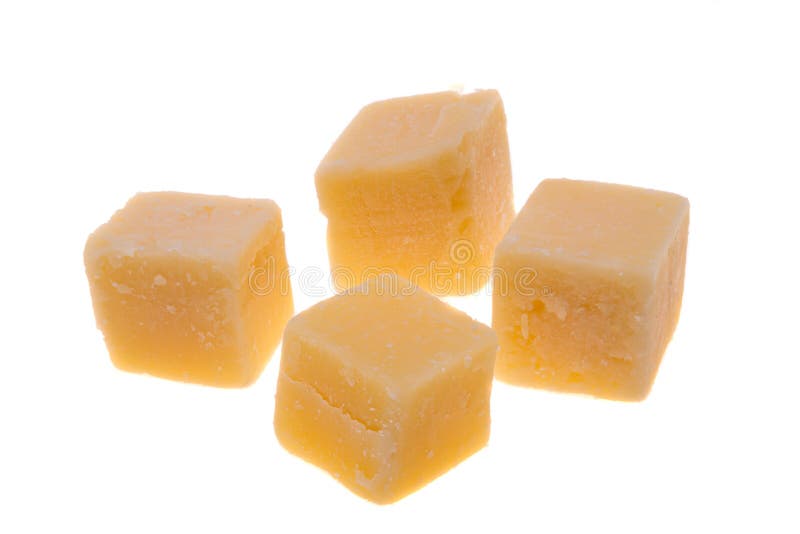 Squares of cheese isolated stock photo. Image of square - 212887414