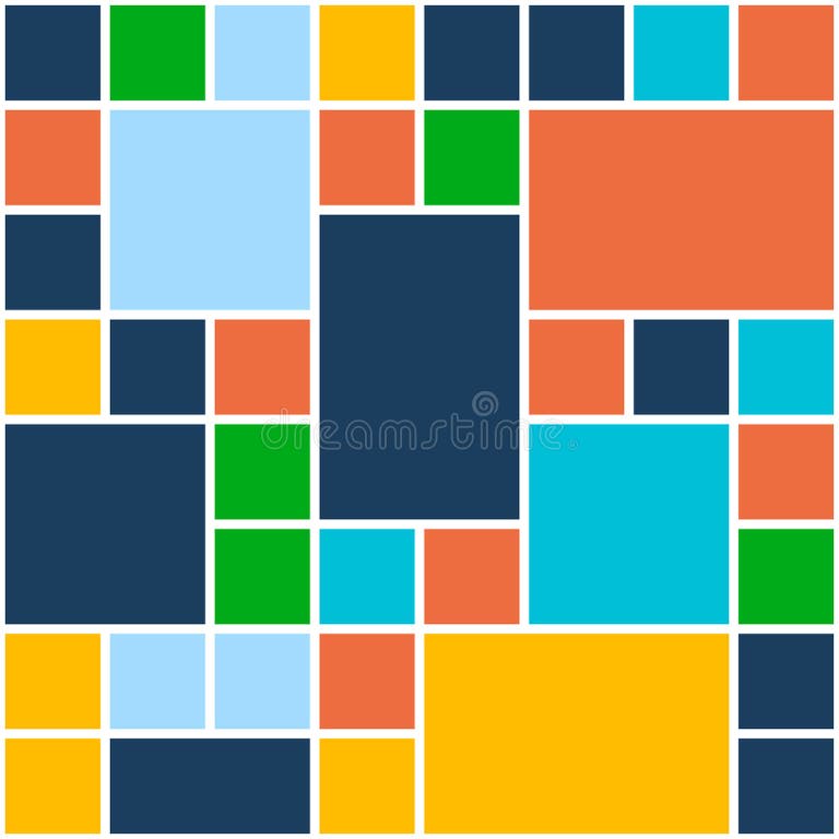Squares Color Background. Vector Template for Flat Stock Vector ...