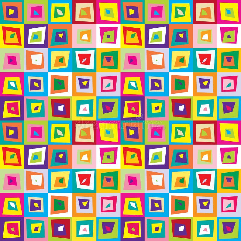 Squares Distorted Colorful Seamless Pattern Background Stock ...