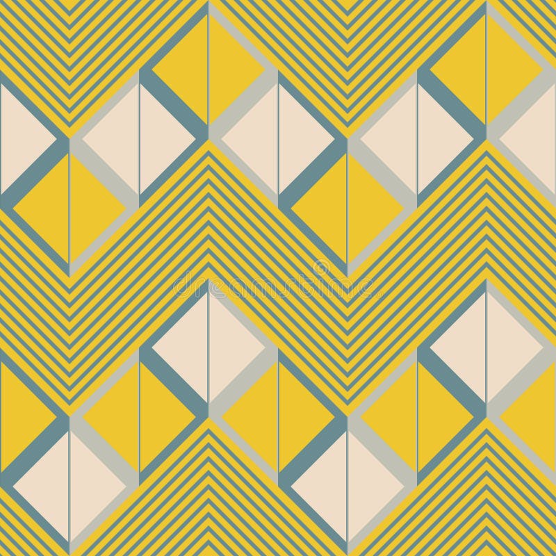 Squares Divided into Triangles with Zigzag Seamless Pattern Stock ...