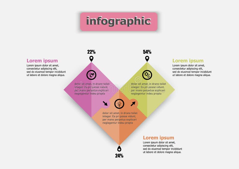 Squares Form the Heart Template Design Icon Flow Chart Graphic ...