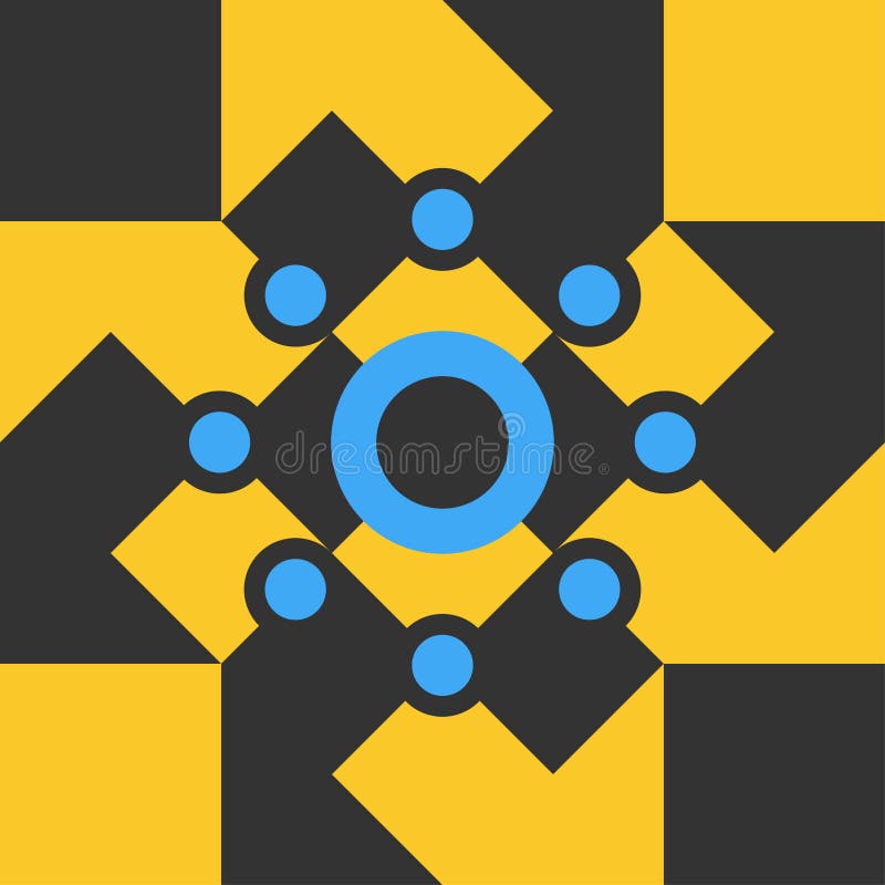 Squares and Geometric Shapes Pattern Stock Illustration - Illustration ...