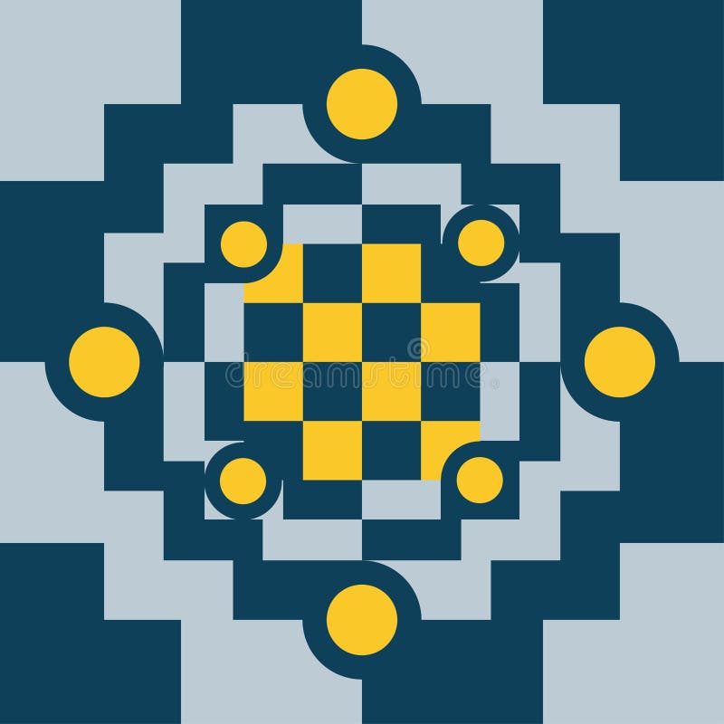 Squares and Geometric Shapes Pattern Stock Illustration - Illustration ...