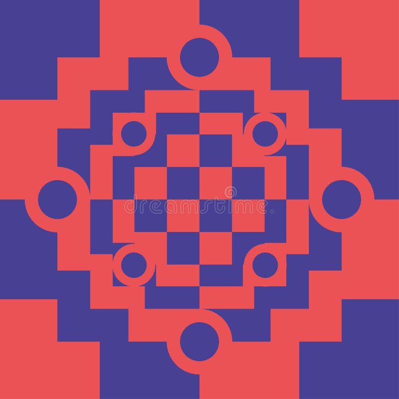 Squares and Geometric Shapes Pattern Stock Illustration - Illustration ...