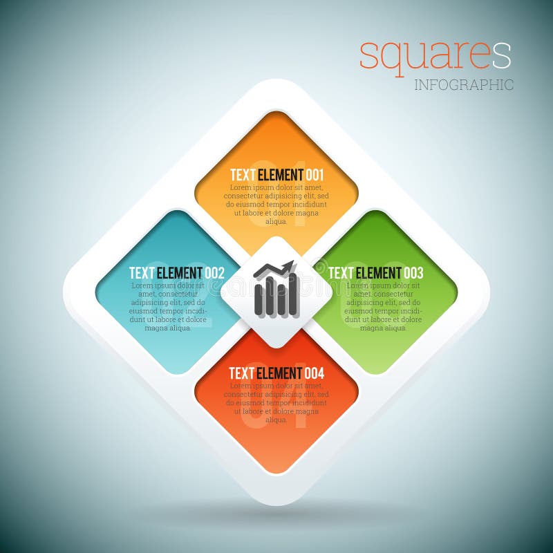 Squares Infographic stock vector. Illustration of data - 43189026