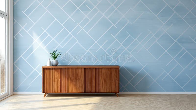 Squares Light Blue Geometric Pattern Stock Illustration - Illustration ...