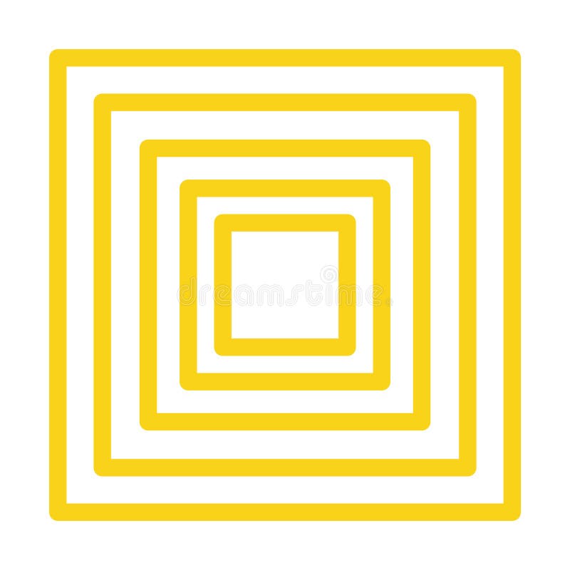 Squares Line Geometric Shape Stock Illustration - Illustration of shape ...