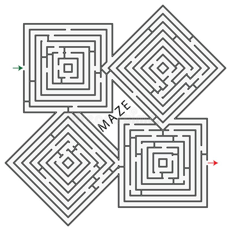 Letter N Maze Game for Kids Stock Vector - Illustration of learning ...