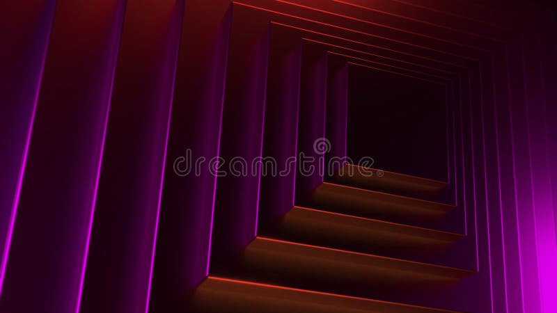 Squares Moving in Pyramid. Design. Colorful Light with Moving Pyramid ...