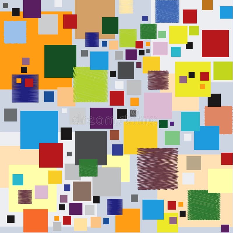 Squares Pattern Superposition Multiple Colors Stock Vector ...