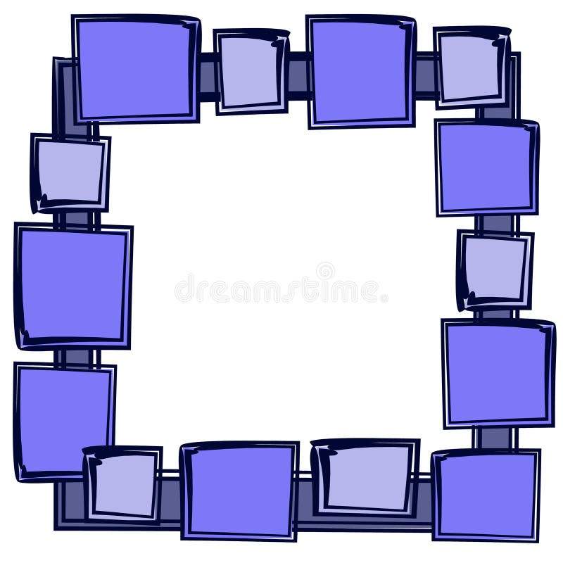 Squares Photo Picture Frame 2 Stock Illustration - Illustration of ...