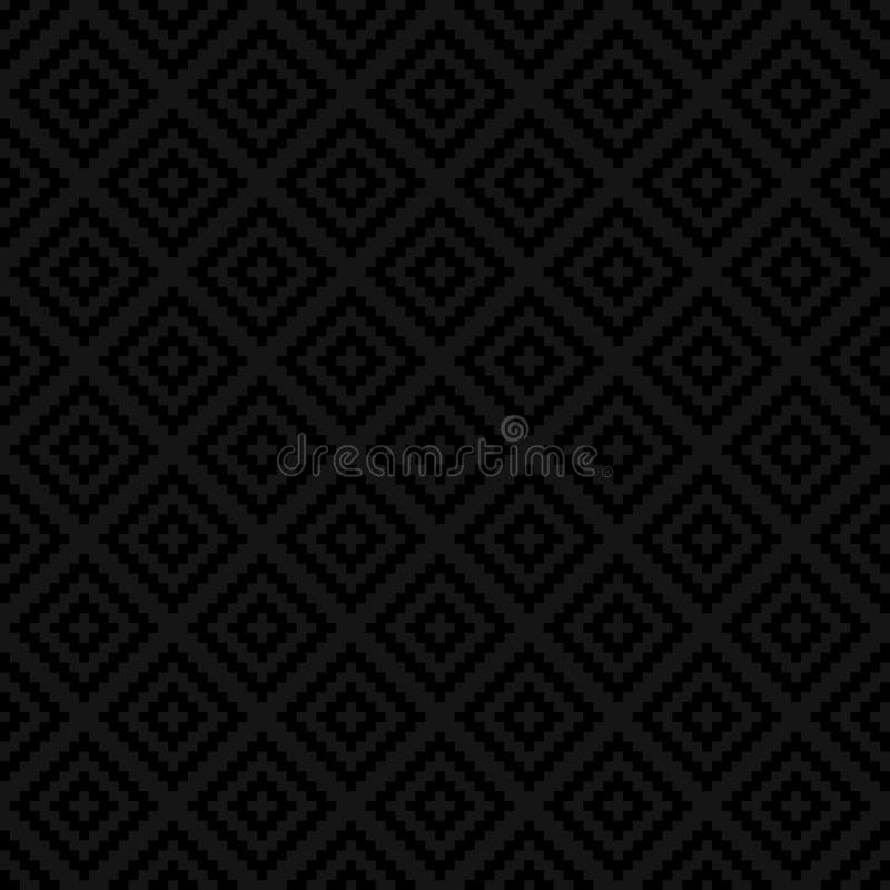 Squares Pixel Art Seamless Pattern. Stock Vector - Illustration of ...
