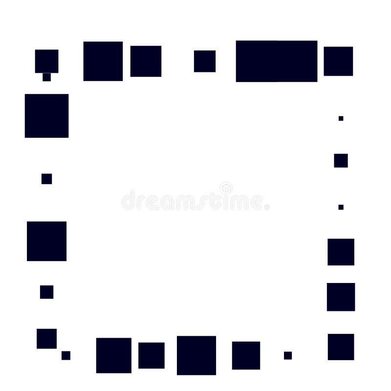 Squares Random, Scattered Shapes Element Stock Vector - Illustration of ...