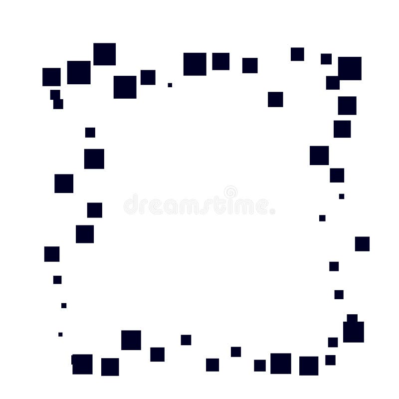 Squares Random, Scattered Shapes Element Stock Vector - Illustration of ...
