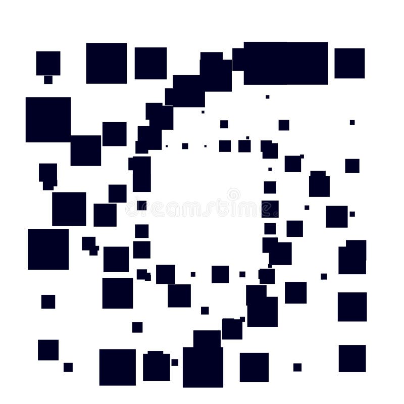 Squares Random, Scattered Shapes Element Stock Vector - Illustration of ...