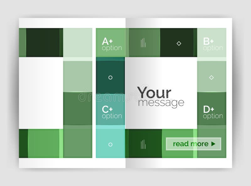 Squares and Rectangles A4 Brochure Template Stock Illustration ...