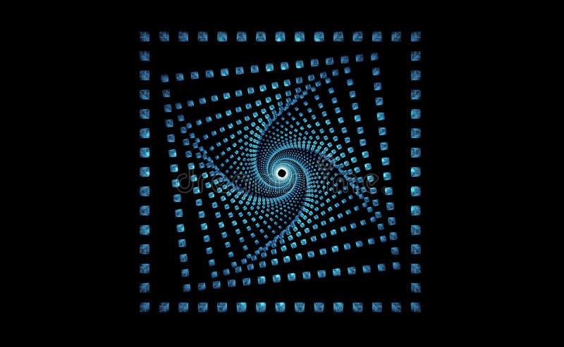 The Squares Rotate and Extend into the Depths of the Universe. Stock ...