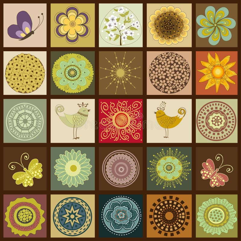 Butterfly Squares Stock Illustrations – 287 Butterfly Squares Stock ...