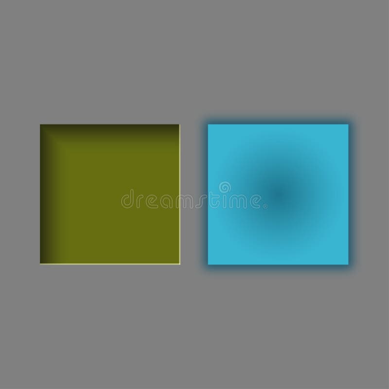 Squares Set with the Effect of Depth and Convexity, Surround. 3d Square ...