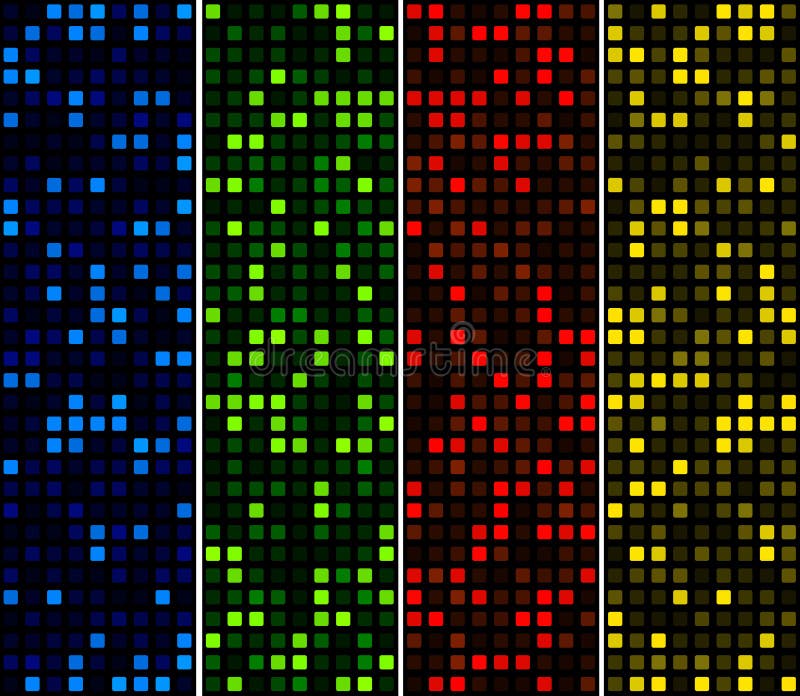 Squares Technology Pattern Banners Stock Vector - Illustration of ...