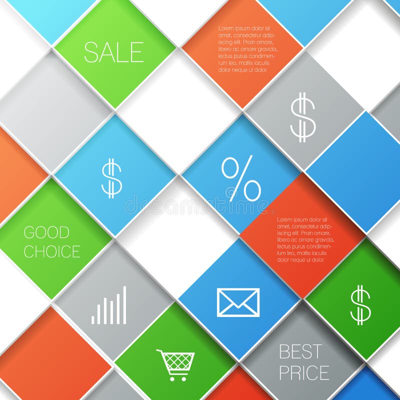 Squares template stock vector. Illustration of internet - 34469169