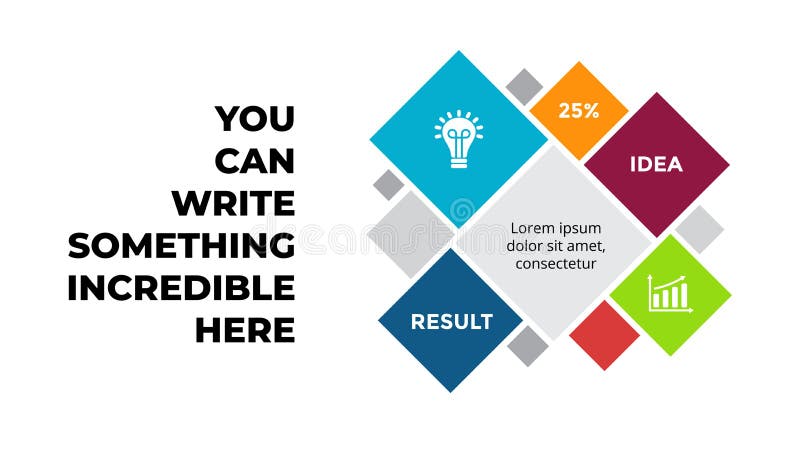 20 Squares Vector Infographics. Presentation Slide Template. Data ...