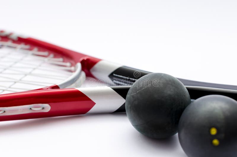 Squash racket and balls stock photo. Image of health - 18759448
