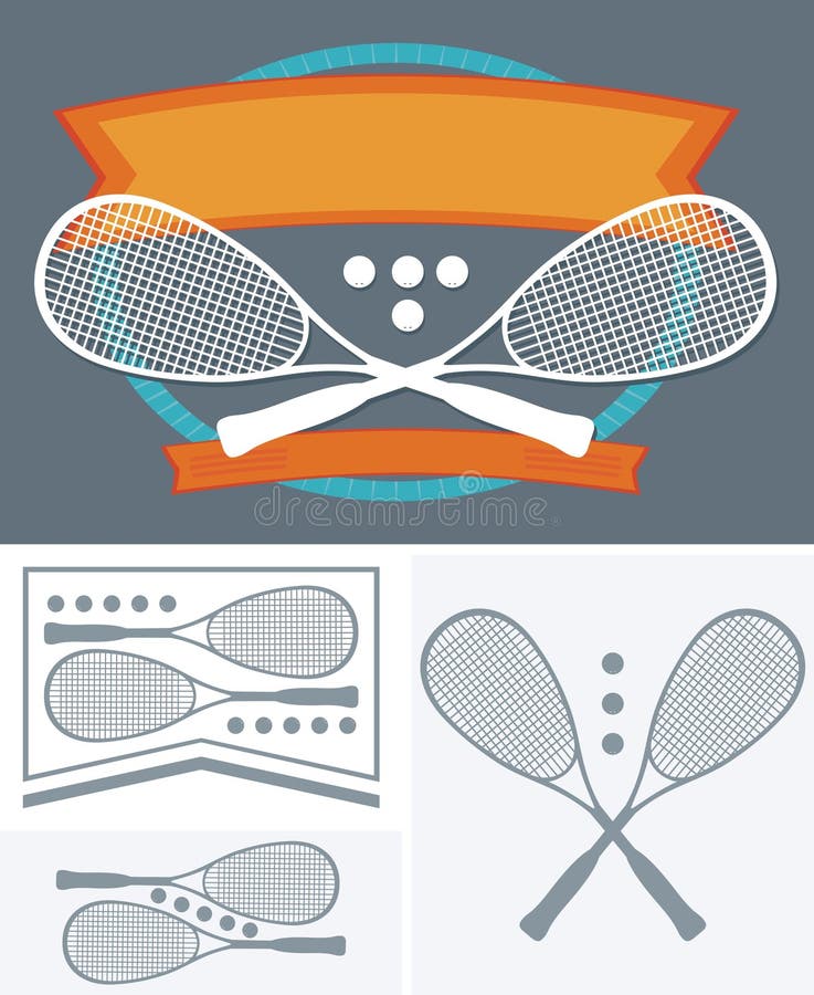 Squash Game - Ball and Racket Stock Vector - Illustration of designs ...