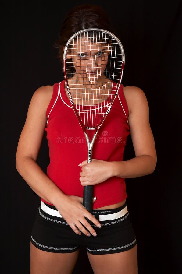 Squash girl stock image. Image of racket, game, isolated - 1047619
