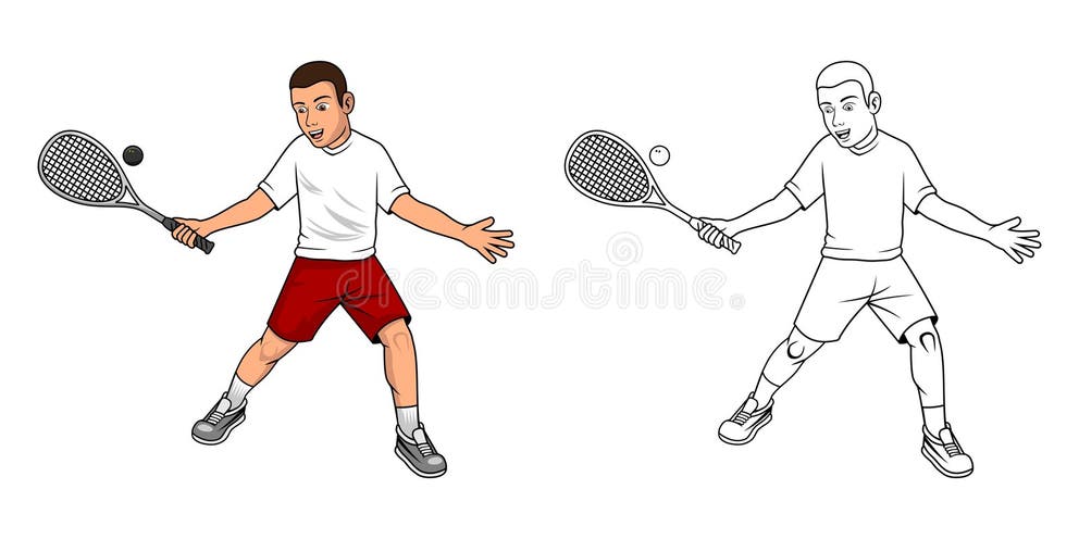 Squash Player Cartoon Stock Illustrations – 317 Squash Player Cartoon ...