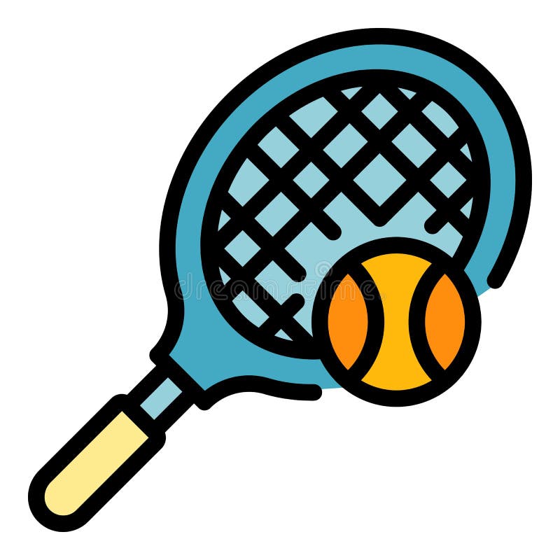 Squash Racket Icon Color Outline Vector Stock Vector - Illustration of ...