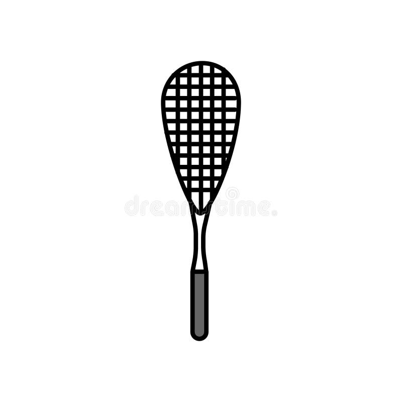 Squash Racket Line Black Icon. Sign for Web Page, Mobile App Stock ...