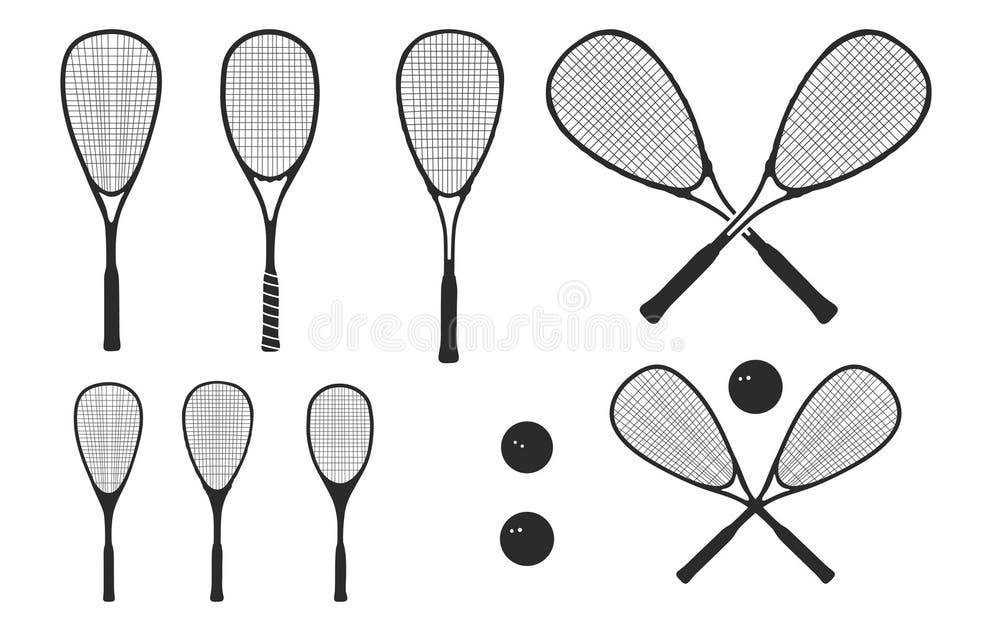 Squash Racket Silhouette, Squash Racket, Racket Silhouette, Squash ...